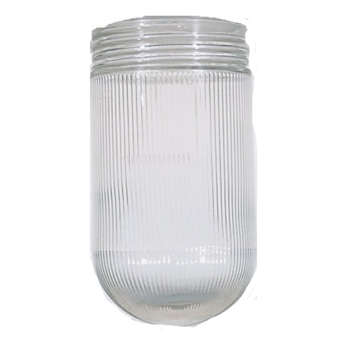 Nuvo Ribbed Glass Jelly Jar Shade, Clear (Nuvo 50-547) | HomElectrical.com