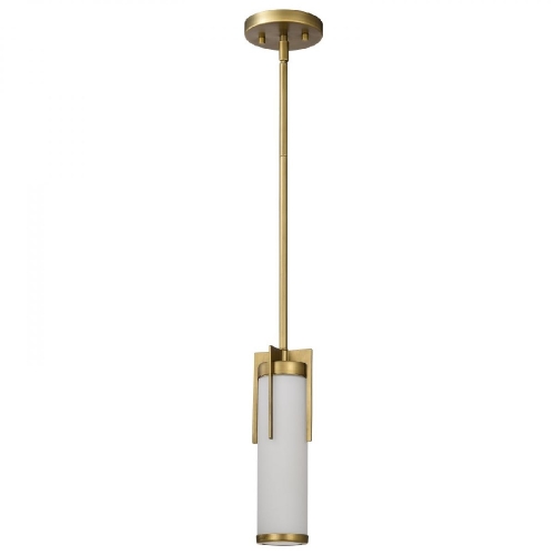 Nuvo 60W Roselle Mini Pendant w/ White Glass, 1-Lamp, 120V, Brass (Nuvo ...
