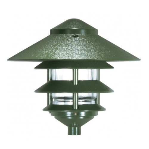 Nuvo 3-Tier PathLight Pagoda Light Fixture w/ Large Hood, Green (Nuvo ...