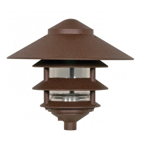 Nuvo 3-Tier PathLight Pagoda Light Fixture w/ Large Hood, Old Bronze ...