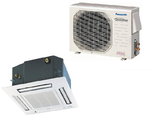 Panasonic HVAC 12K BTU 4-Way Cassette Ductless Mini Split System - Heat ...