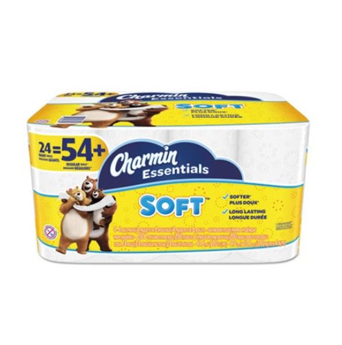 Charmin Essentials Soft Bathroom Tissue, 2-Ply, 24 Rolls/Pack ...