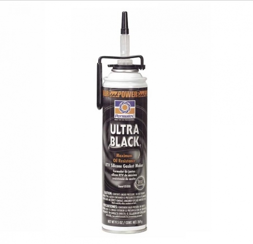 Permatex 9.5 oz. RTV Silicone Gasket Maker, PowerBead Can, Black ...