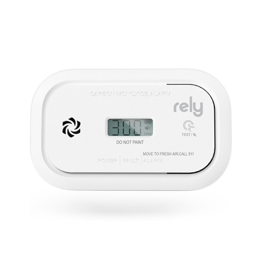 Rely Safety DC CO Alarm w/ Digital Display, AA Battery, Bulk (Rely ...