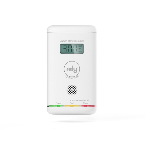 Rely Safety Plug-In CO Alarm w/ Digital Display & AA Battery Backup ...