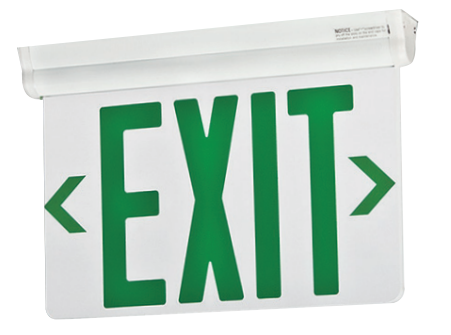 Royal Pacific Recessed Exit Sign, Double Face, 120V/277V, Green/White ...