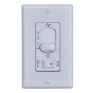 Royal Pacific Wall-Mount Ceiling Fan Control, Fan & Light, 120V, White ...