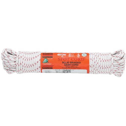 Samson Rope White Nylon Solid Braided Sash Cord (Samson Rope 1016012030 ...