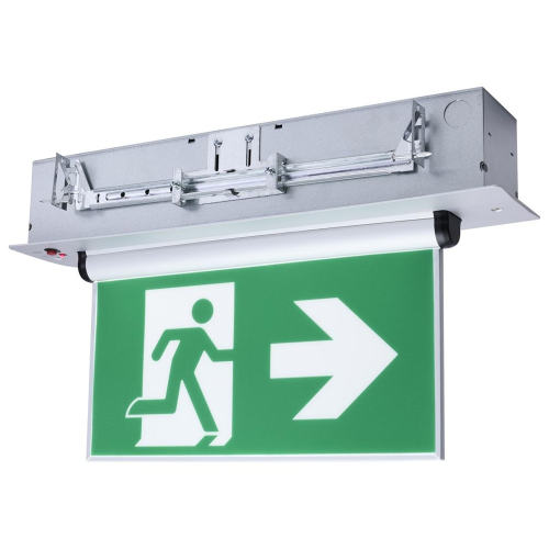 Satco 3W Running Man Exit Sign w/ Pivoting Panel, 120V-347V, 5700K ...