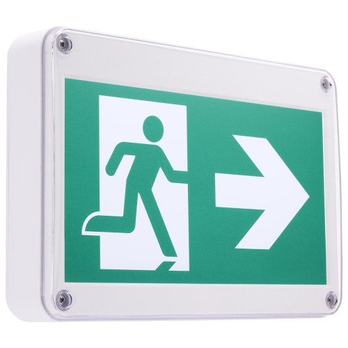Satco 2.8W Running Man Exit Sign, Low Temp., 120V/347V, Green (Satco 67 ...