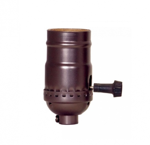 Satco 250W On-off Turn Knob w/ Removable Knob, 250V, Dark Antique Brass ...