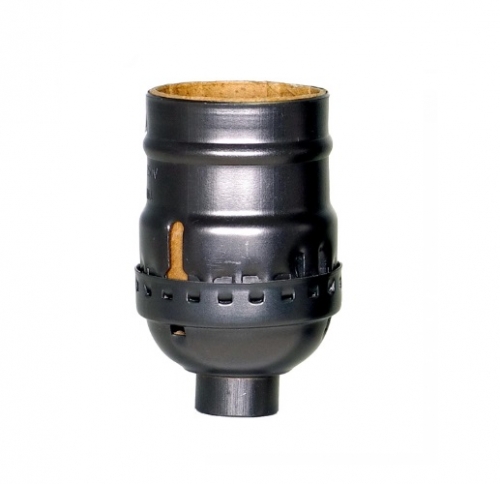 Satco 660W Short Keyless Socket, 250V, 1/8, Dark Antique Brass (Satco ...
