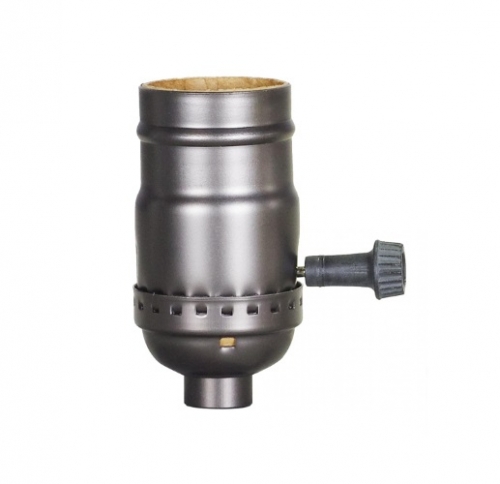 Satco 660W On-off Push Thru Socket w/Side Outlet, SPT-2, 250V, Antique ...