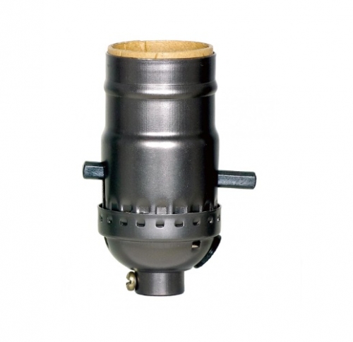 Satco 660W On-off Push Thru Socket, Side Outlet, SPT-2, 250V, Dark ...
