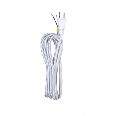 Satco 12-ft Rayon Cord Set, 18/2 SPT-2 105C w/ Molded Polarized Plug ...