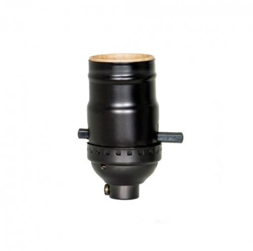 Satco 660W On-off Push Thru Socket, 250V, 1/8 IPS, Dark Antique Brass ...