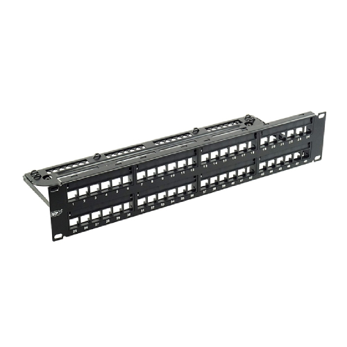 Structured Cable Products 48 Port Unshielded Patch Panel, w/ Cable ...