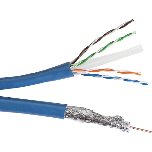 Structured Cable Products 1000-ft 1x CAT6 550 MHz 23 AWG SOLID BC + 1x ...