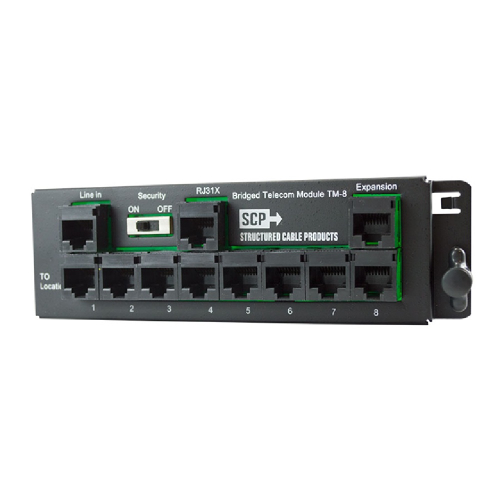 Structured Cable Products 8 Port RJ45 Telecom Module, up to 4 Analog ...