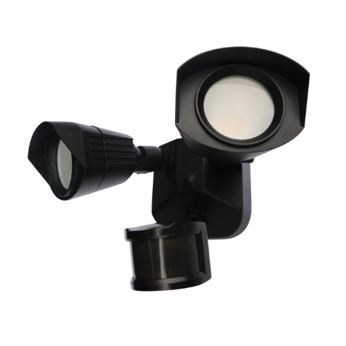 Nuvo 20W LED Dual Head Security Light w/ Motion Sensor, 1900 lm, 3000K ...