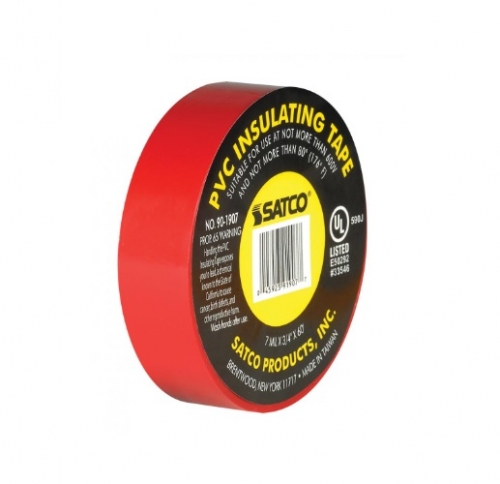 Satco 60-ft Electrical Tape, 3/4-in, PVC, Red (Satco 90-1907 ...