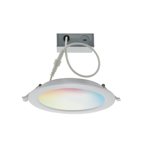 Satco 6-in 12W LED Direct Wire Downlight, 850 lm, 120V, RGBW, Starfish ...