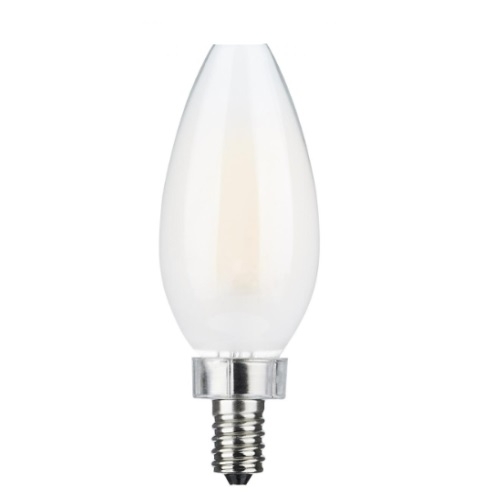 Satco 8W LED C11 Candelabra Filament Bulb, E12, 760lm, 120V, 3000K, Frosted (Satco S11346 ...