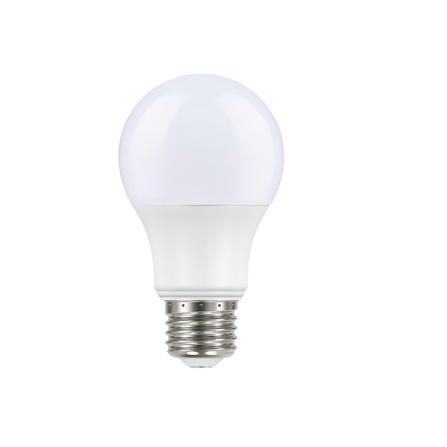 Satco 8W LED A19 Bulb w/ Sensor, E26, 800 lm, 120V, 2700K, White (Satco S11429) | HomElectrical.com