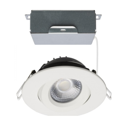 Satco 12W LED 4-in Round Gimbal Downlight w/Remote Driver ...