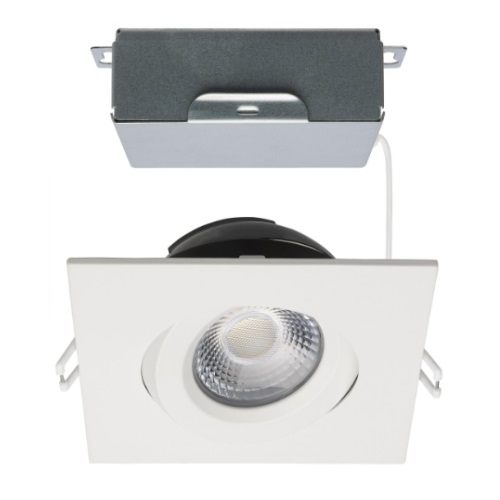 Satco 12W LED 4-in Square Gimbal Downlight w/Remote Driver ...