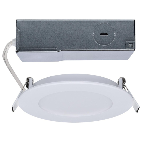 Satco 8W 4-in Direct Wire Downlight, Round, Flat Face, CCT Select, WH ...
