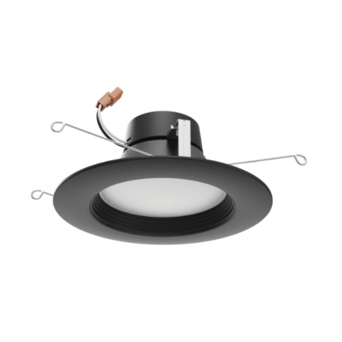 Satco 5/6-in 9W LED Downlight Retrofit, Dimmable, CCT Selectable, Black ...