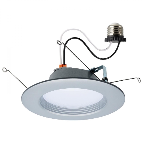 Satco 5/6-in 9W LED Downlight, E26, 800 lm, 120V, CCT Select, Nickel ...