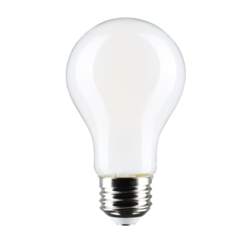 Satco 8W LED A19 Bulb, Medium Base, 90CRI, 120V, 3000K, Soft White, 4PK ...