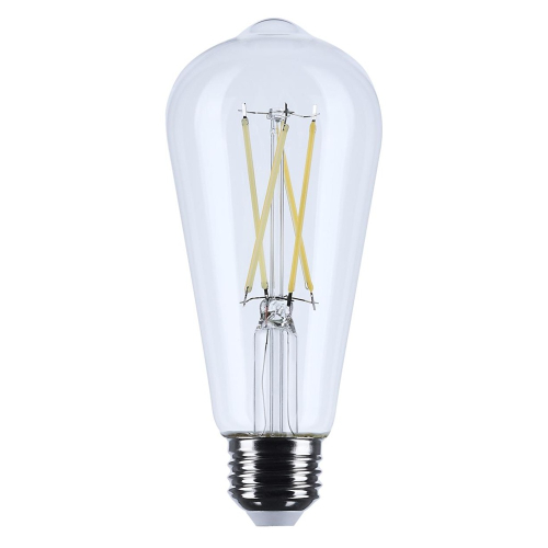 Satco 8W LED ST19 Bulb, E26, 800 lm, 120V, 5000K, Clear (Satco S12536 ...