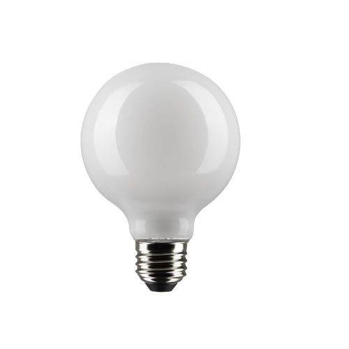 Satco 6W LED G25 Bulb, Dimmable, E26, 500 lm, 120V, 2700K, White (Satco ...