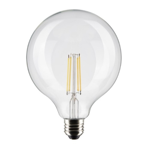 Satco 8W LED G40 Bulb, Dimmable, E26, 800 lm, 120V, 3000K, Clear (Satco S21258 ) | HomElectrical.com