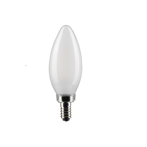 Satco 4W LED B11 Bulb, Dimmable, E12, 350 lm, 120V, 5000K, Frosted (Satco S21272 ...
