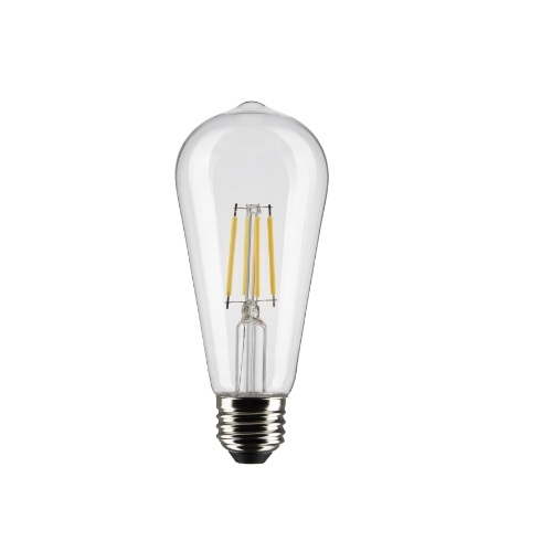 Satco 5W LED ST19 Bulb, Dimmable, E26, 425 lm, 120V, 4000K, Clear ...