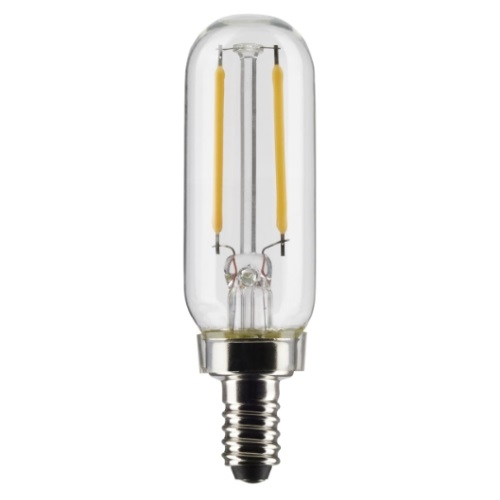 Satco 2.8W LED T6 Bulb, Dimmable, E12, 200 lm, 120V, 2700K, Clear, 2PK ...
