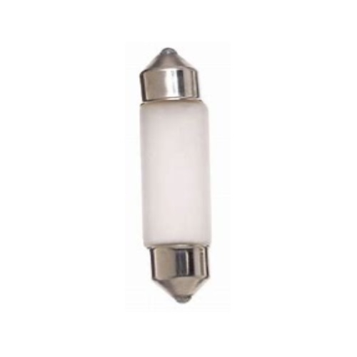 Satco 2W LED Miniature Indicator Festoon Bulb, T3, 12V, 3000K, Frosted ...