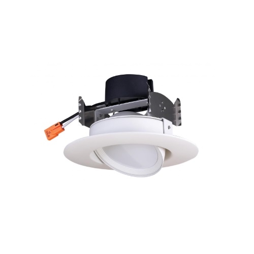 Satco 4-in 7W Gimbal LED Retrofit Downlight, Dimmable, 90 Deg, 600 lm ...