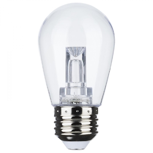 Satco 1W LED S14 Bulb, E26, 100 lm, 12V, RGB/CCT Select, Clear (Satco ...