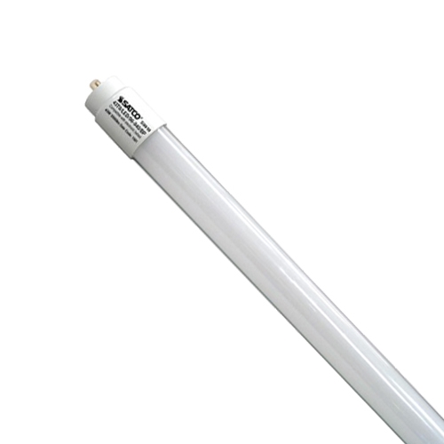 Satco 43W 8-ft LED T8 Tube, 5500 lm, Direct Line Voltage, Dual-End, 3500K, NSF (Satco 43T8/LED ...