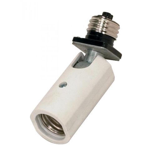Satco 660W Single Medium Adjustable Base Socket Adapter, 250V, White ...