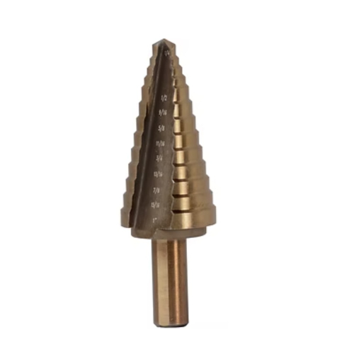 Stone Tools 1/2-in-1-1/8-in-1-3/8-in Step Drill Bit, Titanium (Stone ...