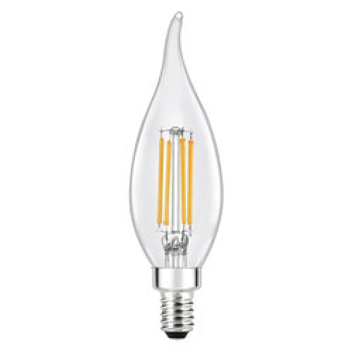 LEDVANCE Sylvania 4W 4.72-in LED TruWave Bulb, E12, B10, 120V, 350 lm ...