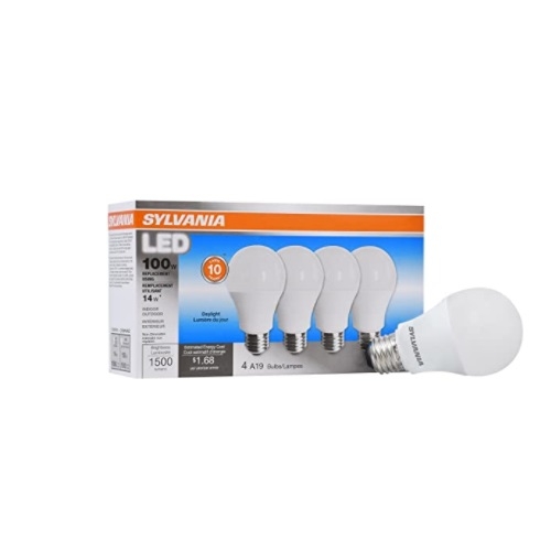 LEDVANCE Sylvania 14W LED A19 Bulb, E26, 1500 lm, 120V, 5000K, Frosted ...