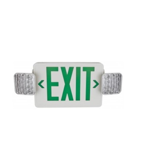 TCP Lighting 26W Incandescent Exit Sign w/ Battery Backup, White (TCP ...