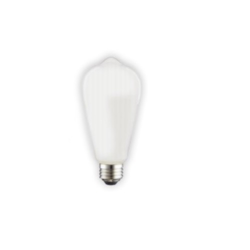 TCP Lighting 8W LED ST19 Filament Bulb, Dimmable, E26, 120V, Frosted ...